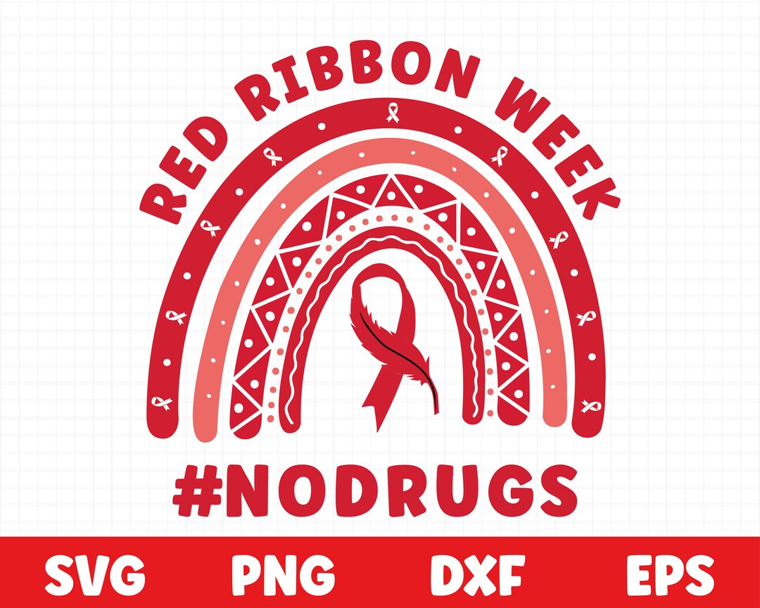 Red Ribbon Week Svg Drug Design Red Shirt Svg No to Drugs - Etsy