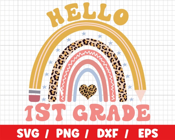 Hello 1st Grade SVG Back to School SVG First Grade Teacher - Etsy