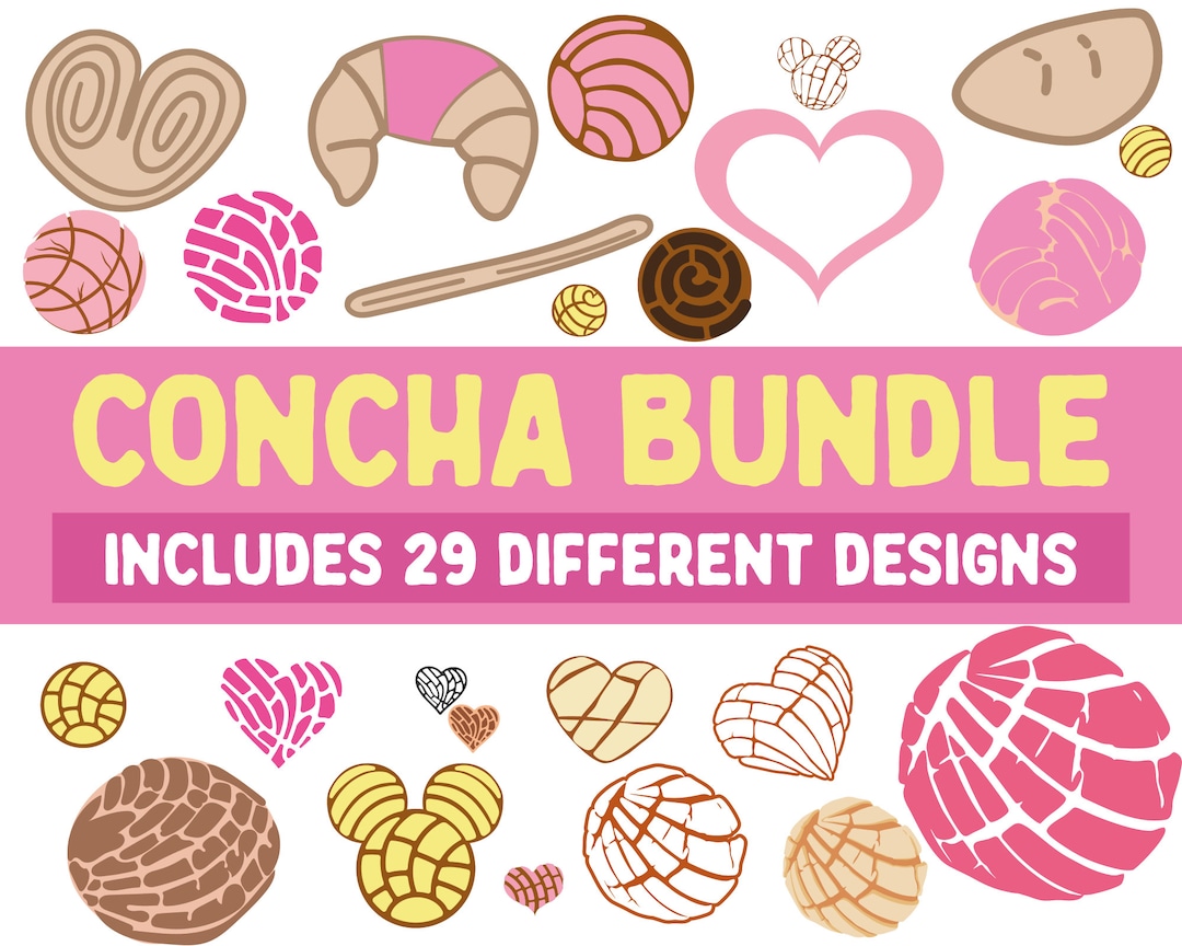 Concha Svg Bundle Pan Dulce Mexican Sweet Instant Download - Etsy