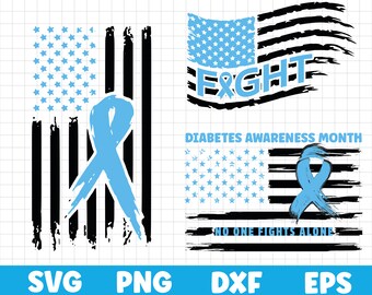 Diabetes Awareness Flag Svg - Etsy