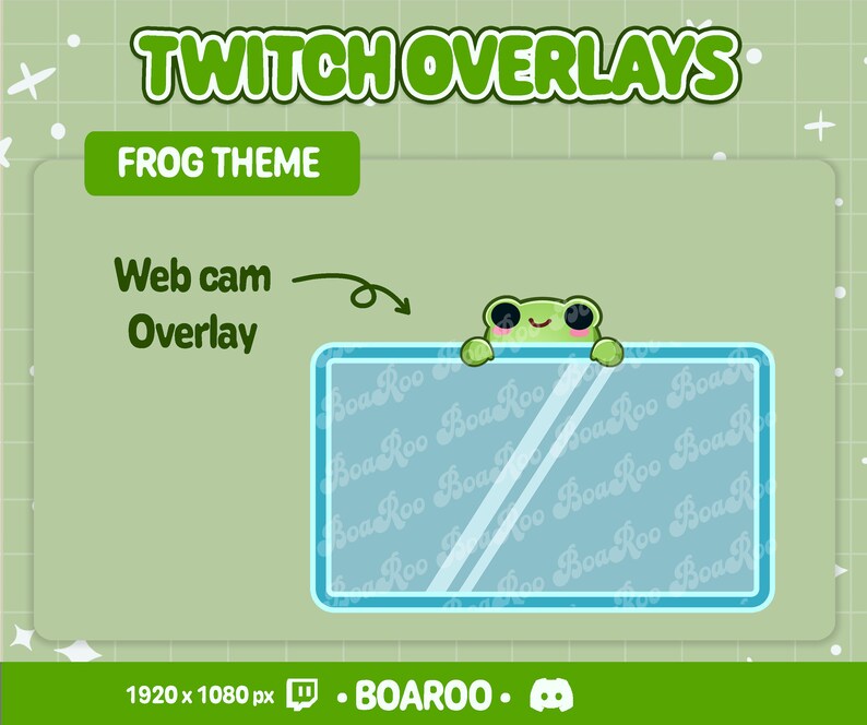 Kawaii Frog Themed Overlays: 2 Overlays (just Chatting/ Intermission ...