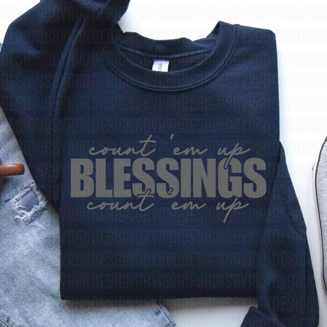 Blessings Christian SVG: Count Them Up, Bible Scripture (digital ...