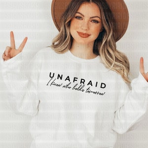 Unafraid Png Svg, Christian Sublimation Designs Downloads, Christian ...