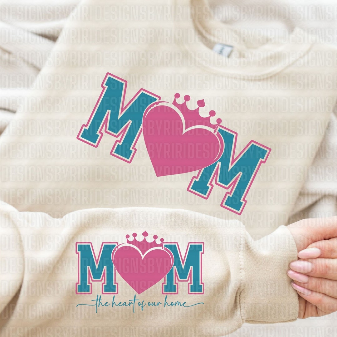 Mom Heart Home SVG PNG: Trendy Mama Life Design (digital Download) - Etsy