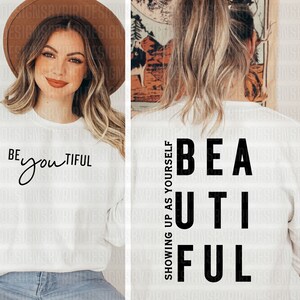 Beyoutiful SVG, Front Back Svg, Sleeve Svg, Women Empowerment, Strong ...