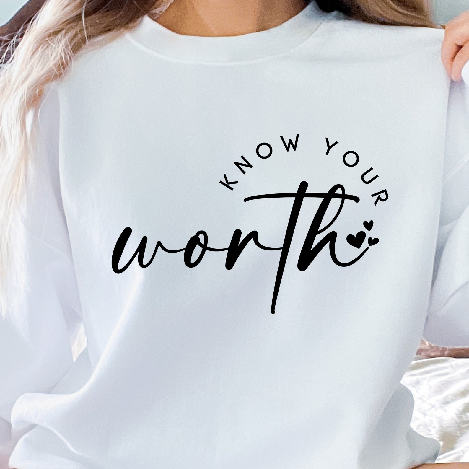 Know Your Worth SVG PNG PDF Self Love Svg Motivational Svg - Etsy