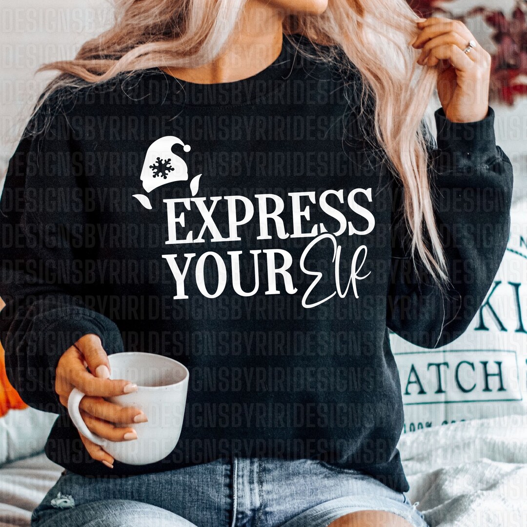 Express Your Elf SVG: Funny Christmas Design (digital Download) - Etsy