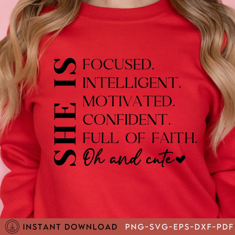 Woman Affirmation Svg, She is Svg, I Am She Svg, She is Me Svg, She is ...