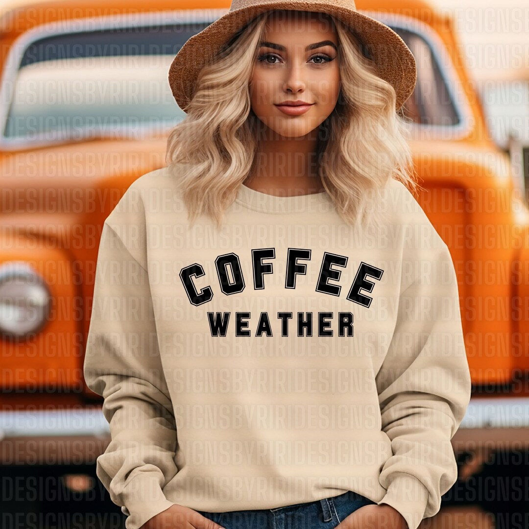 Coffee Weather PNG SVG: Vintage Cold Weather Designs (digital Download ...