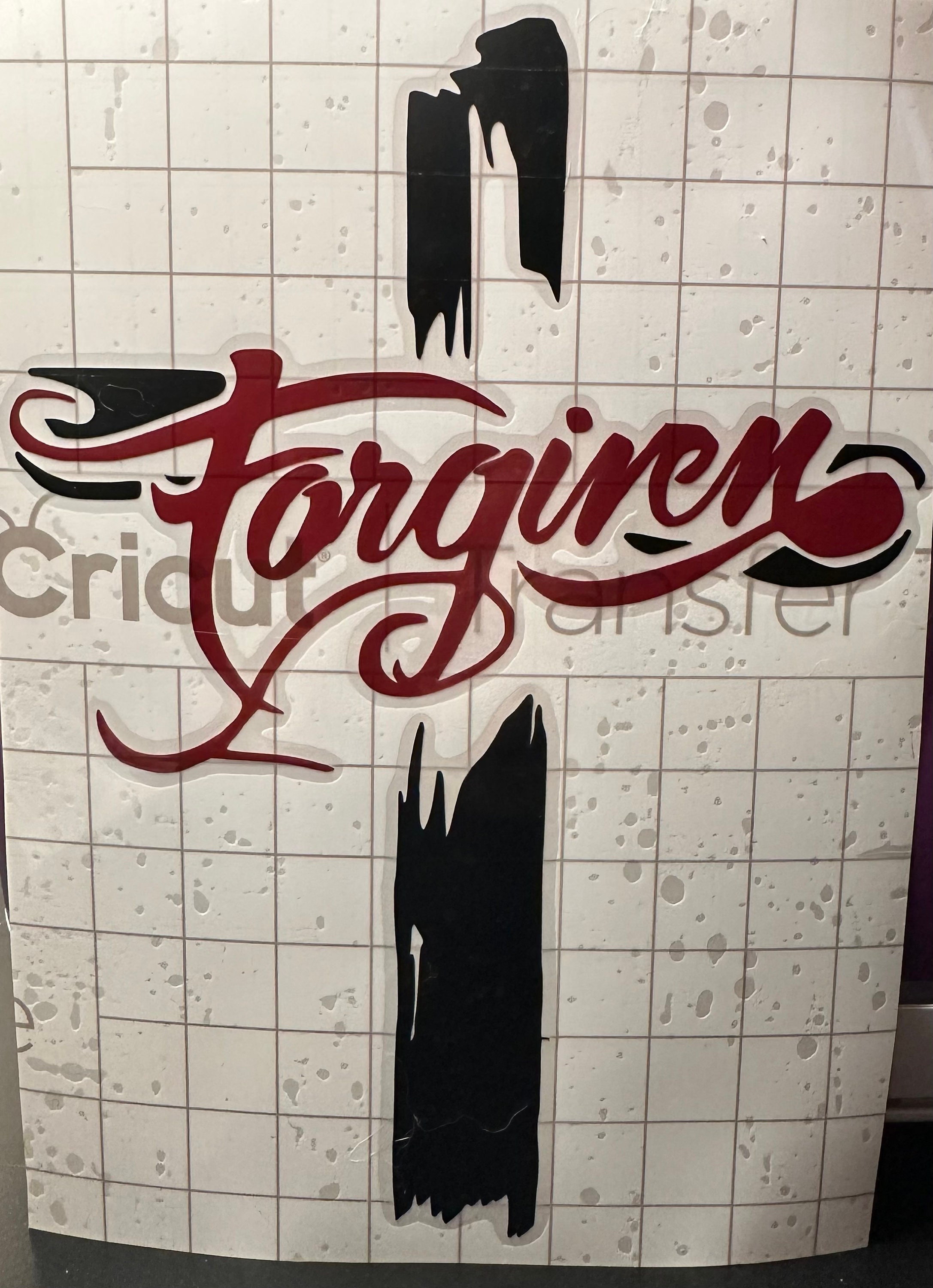 Forgiven Cross Decal - Etsy