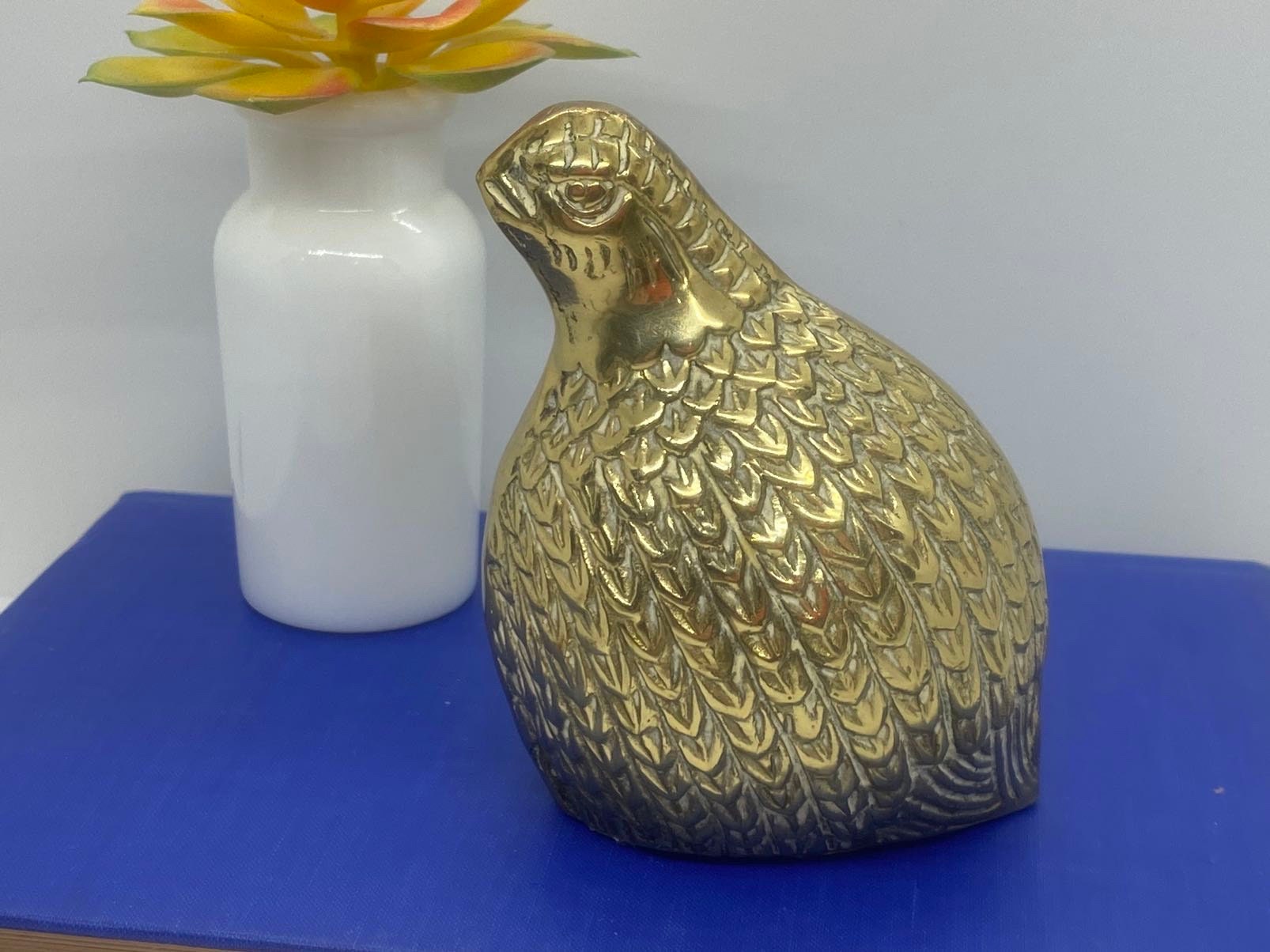 Vintage Brass Quail Figurine, Partridge Figurine, Mid Century Decor ...
