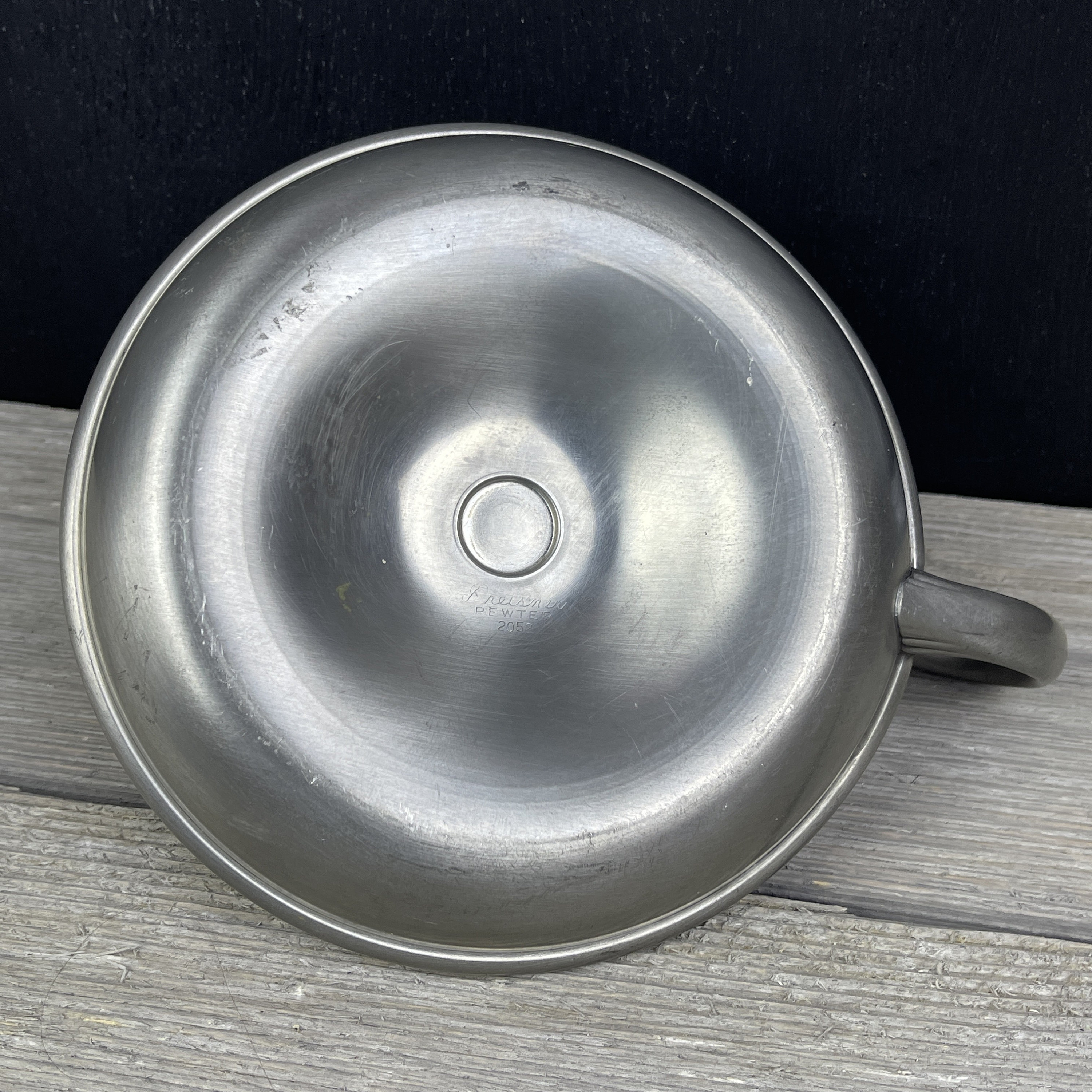 Vintage Preisner Pewter Colonial Chamberstick Finger Loop Handle ...