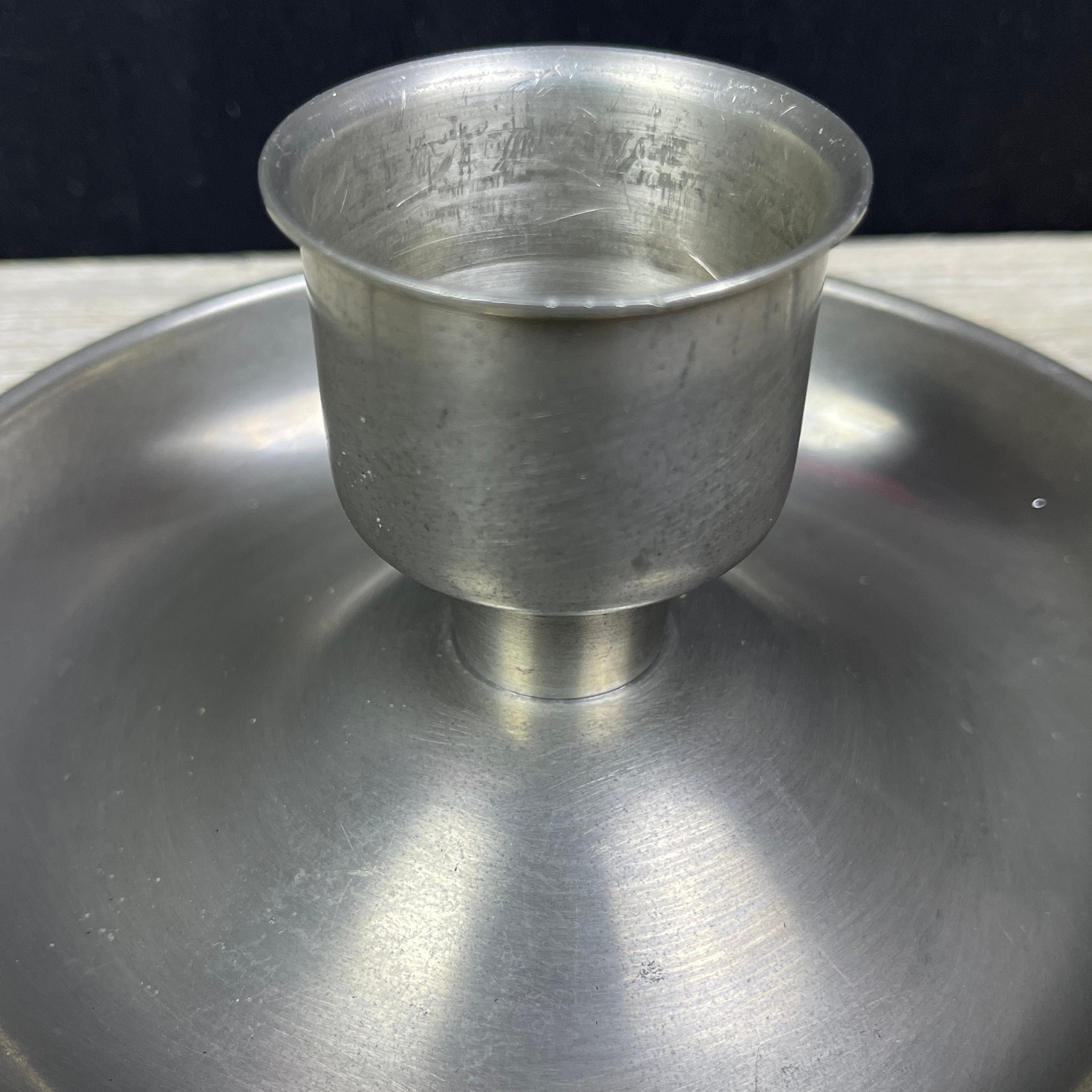 Vintage Preisner Pewter Colonial Chamberstick Finger Loop Handle ...