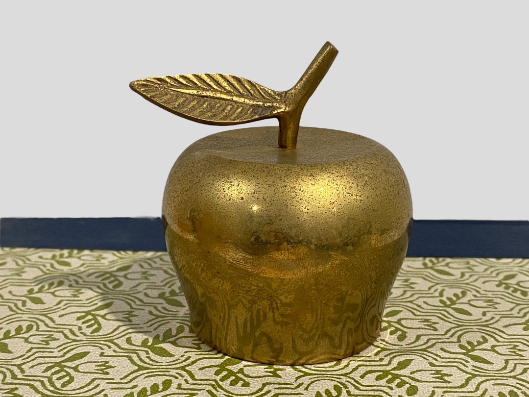 Vintage Brass Apple Bell, Teacher Gift, Shelf Decor - Etsy