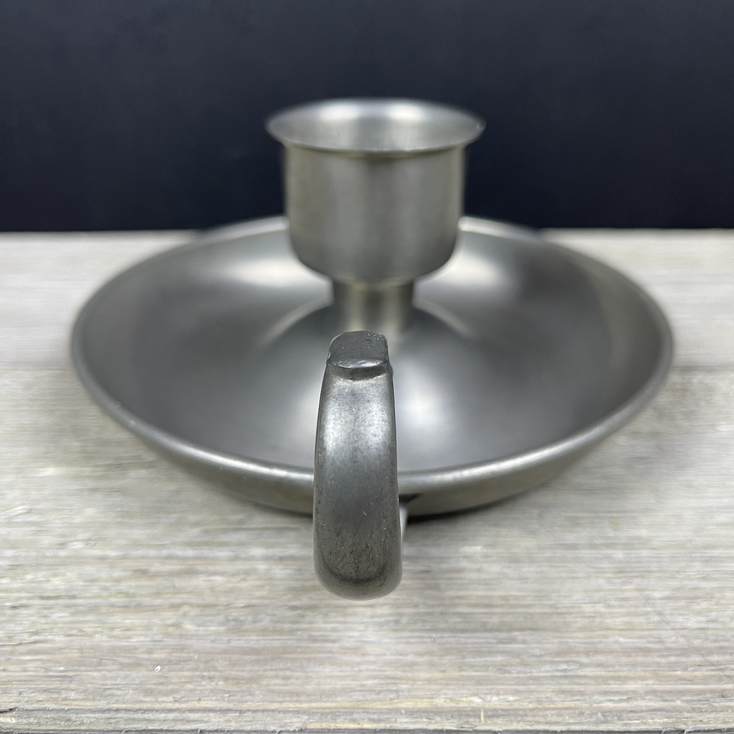 Vintage Preisner Pewter Colonial Chamberstick Finger Loop Handle ...