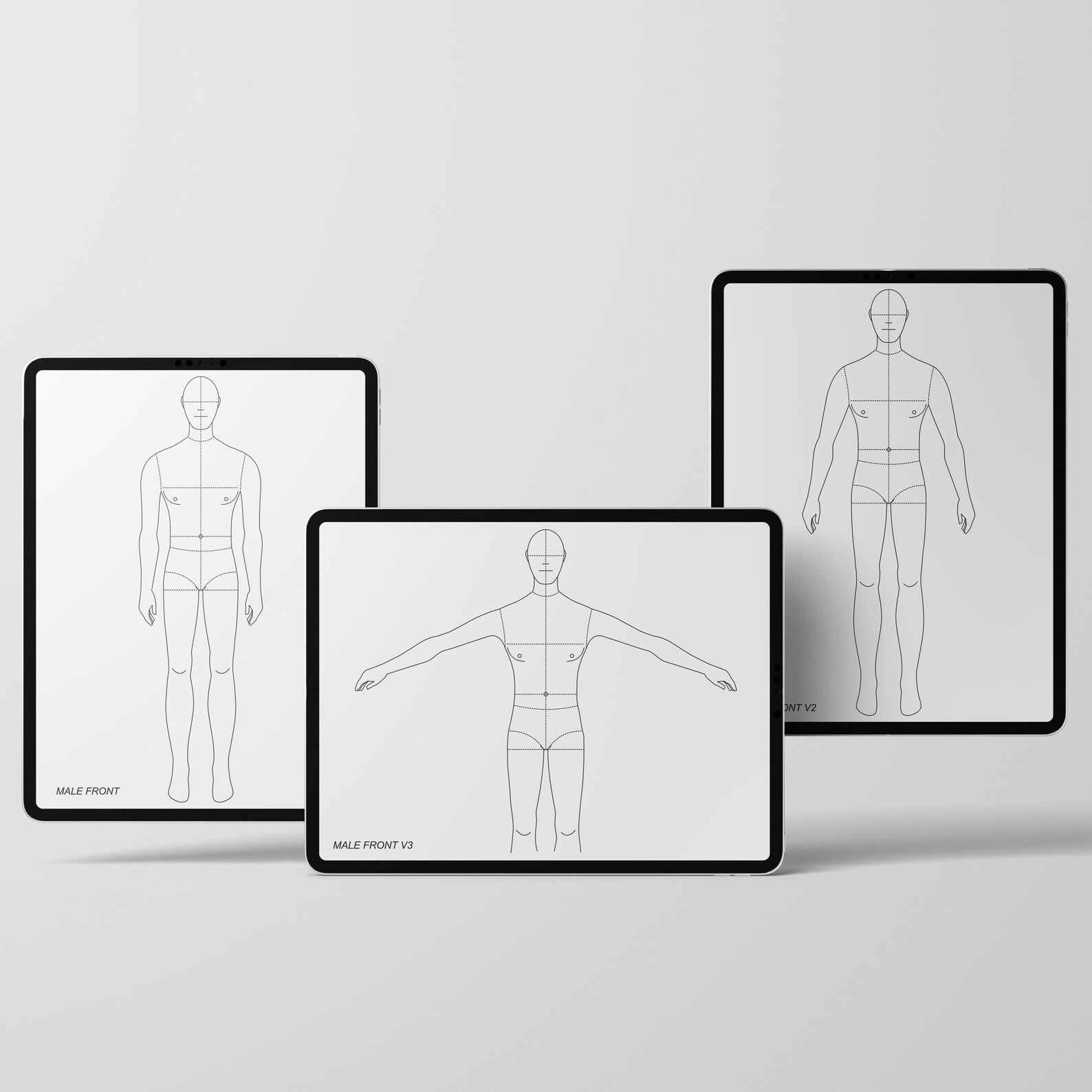 OTB Male Croquis Vector Fashion Figure Adult Man for Fashion Design ...