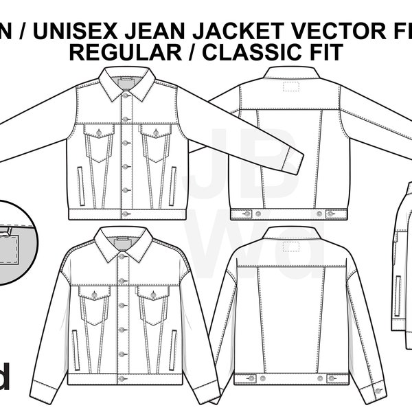 Denim Jacket Cad - Etsy