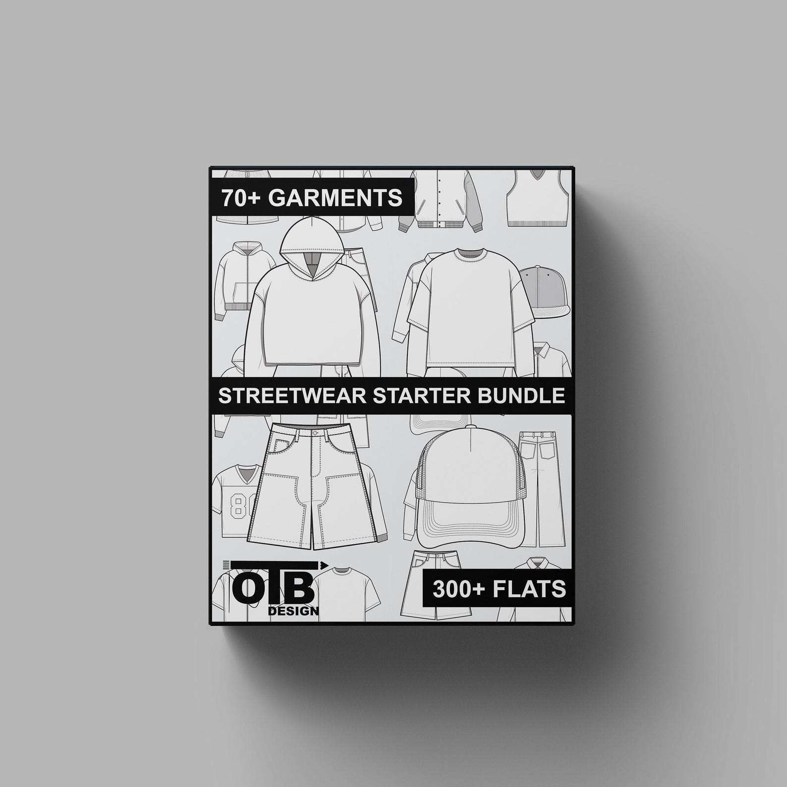 OTB Starter Streetwear Bundle 300+ Vectors Technical Drawing ...