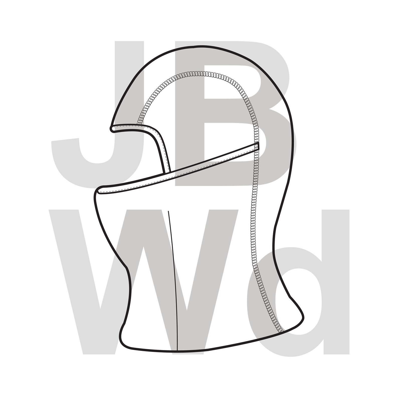 Compression Ski Mask Balaclava Shiesty Technical Drawing Illustration ...
