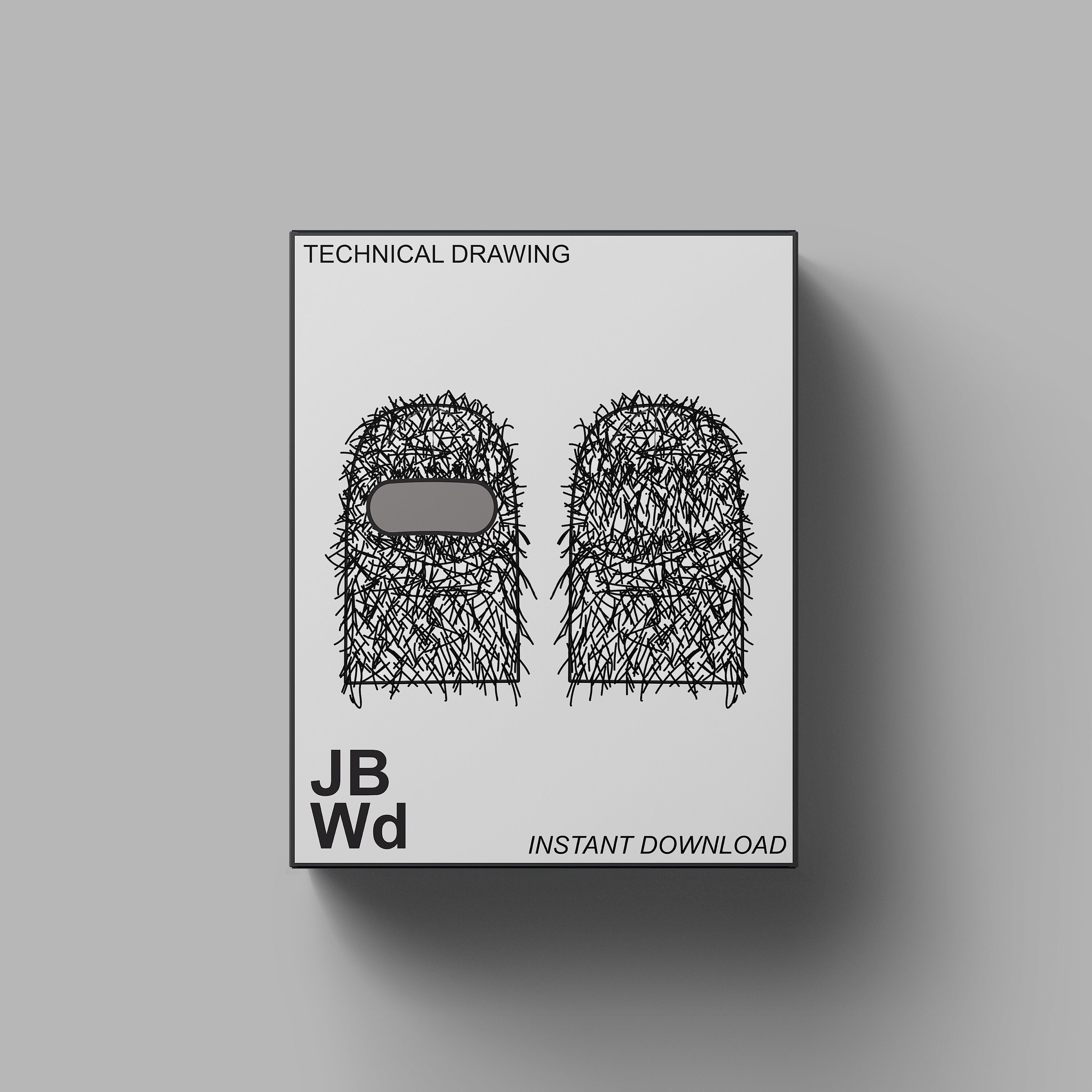 Distressed Balaclava Ski Mask Technical Drawing Illustration Blank ...