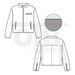 V2 Cafe Racer Motorcycle Jacket Vector Flat Technical Drawing ...