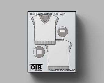 Fitted Cap Hat Vector Technical Drawing Illustration Blank Tech Pack ...