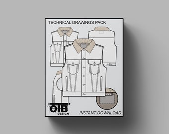 Running Vest Flat Technical Drawing Illustration, Mock-up Template for ...