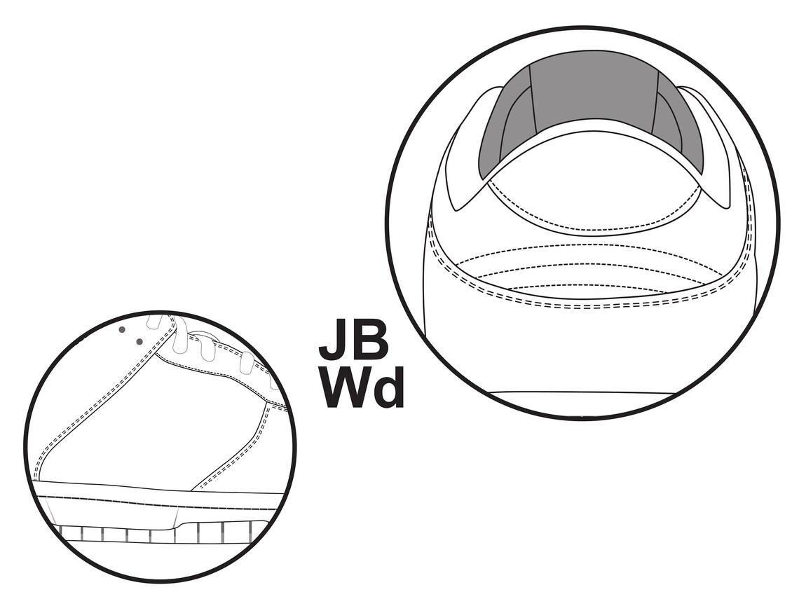 Dunk Inspired Low Top Sneaker Technical Illustration Drawing Vector ...