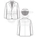 Blazer Jacket Sport Coat Vector Flat Technical Drawing Illustration ...