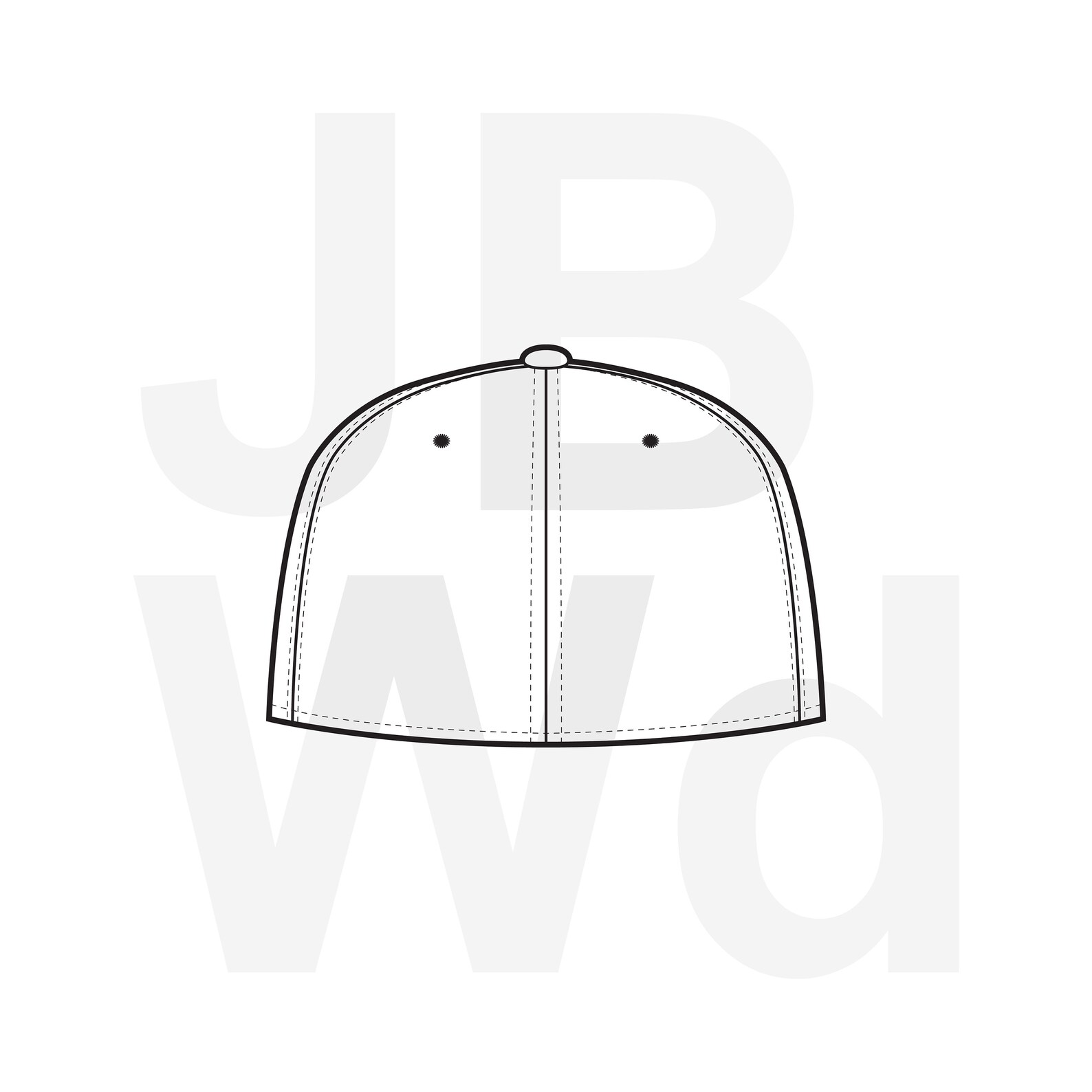 Fitted Cap Hat Vector Technical Drawing Illustration Blank - Etsy
