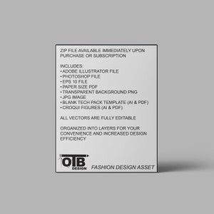 Collared Zip Work Jacket Flat Technical Drawing Illustration Mock-up ...