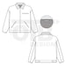 V2 Collared Zip Work Jacket Flat Technical Drawing Illustration Mock-up ...