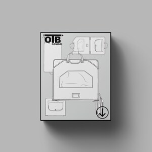 OTB Travel Garment Bag Vector Flat Technical Drawing Illustration ...