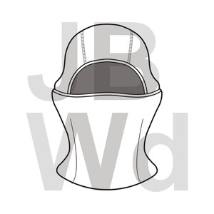 Compression Ski Mask Balaclava Shiesty Technical Drawing Illustration ...