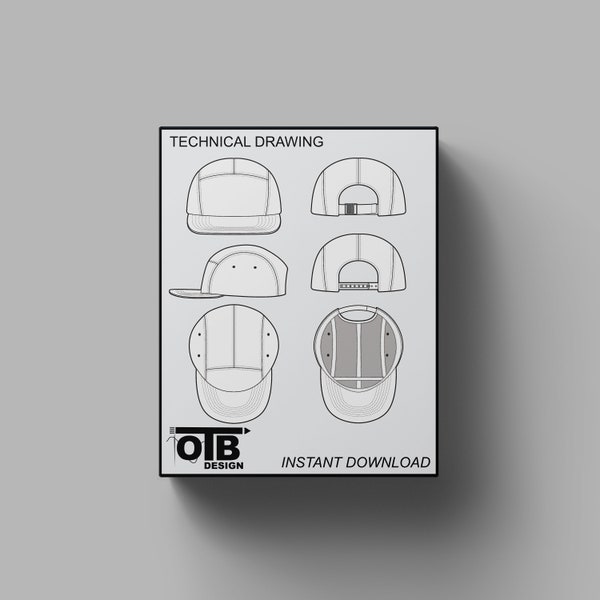 Five Panel Hat Template - Etsy