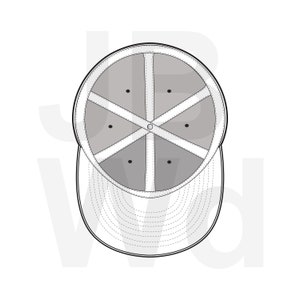 Fitted Cap Hat Vector Technical Drawing Illustration Blank - Etsy