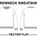 Crewneck Sweatshirt Flat Technical Drawing Illustration - Etsy Canada