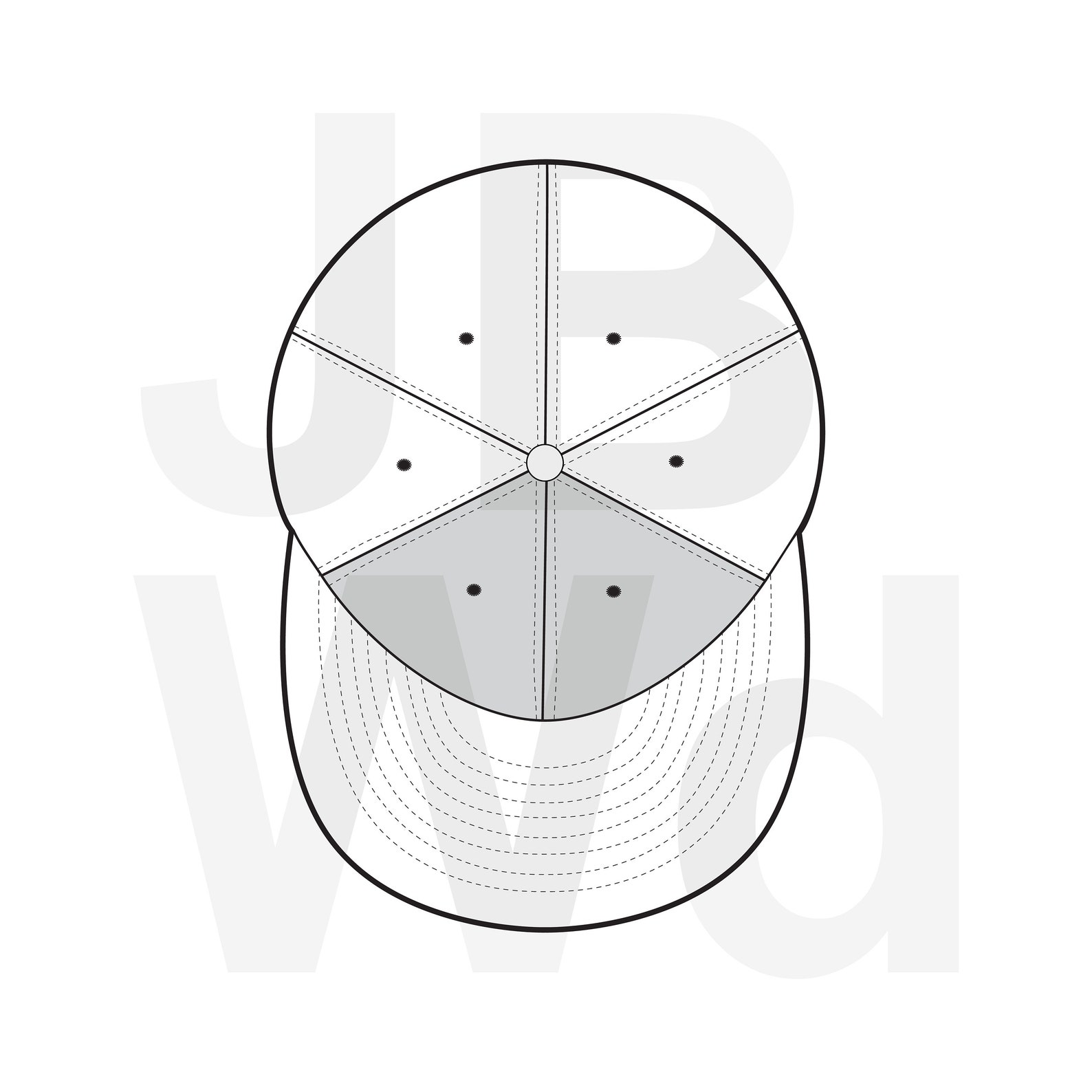Fitted Cap Hat Vector Technical Drawing Illustration Blank - Etsy