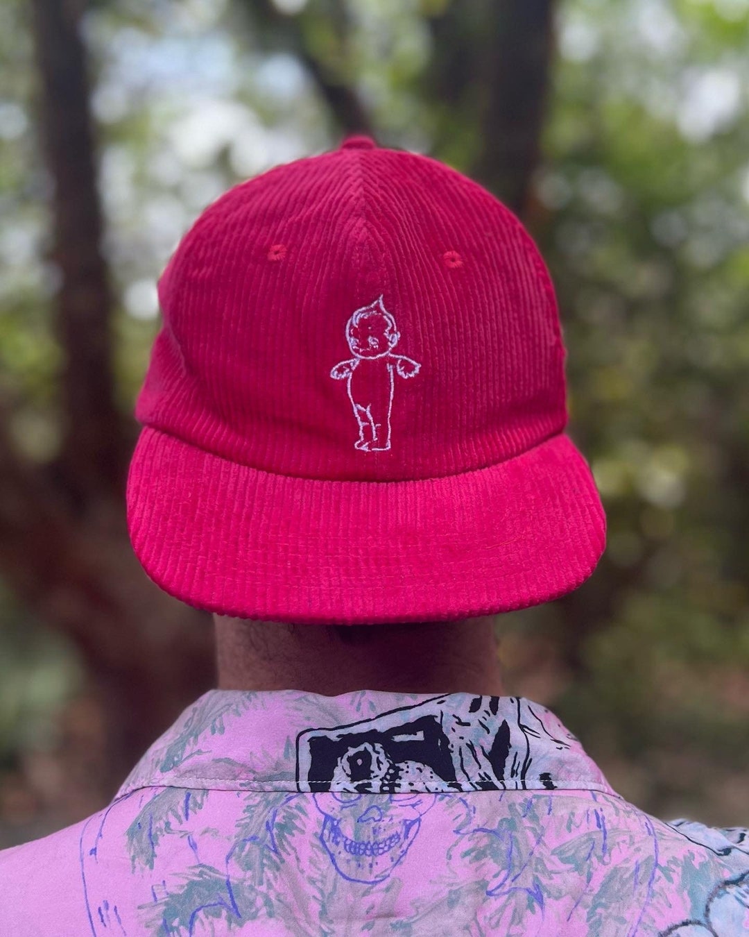 Kewpie Hot Pink Corduroy Hat - Etsy