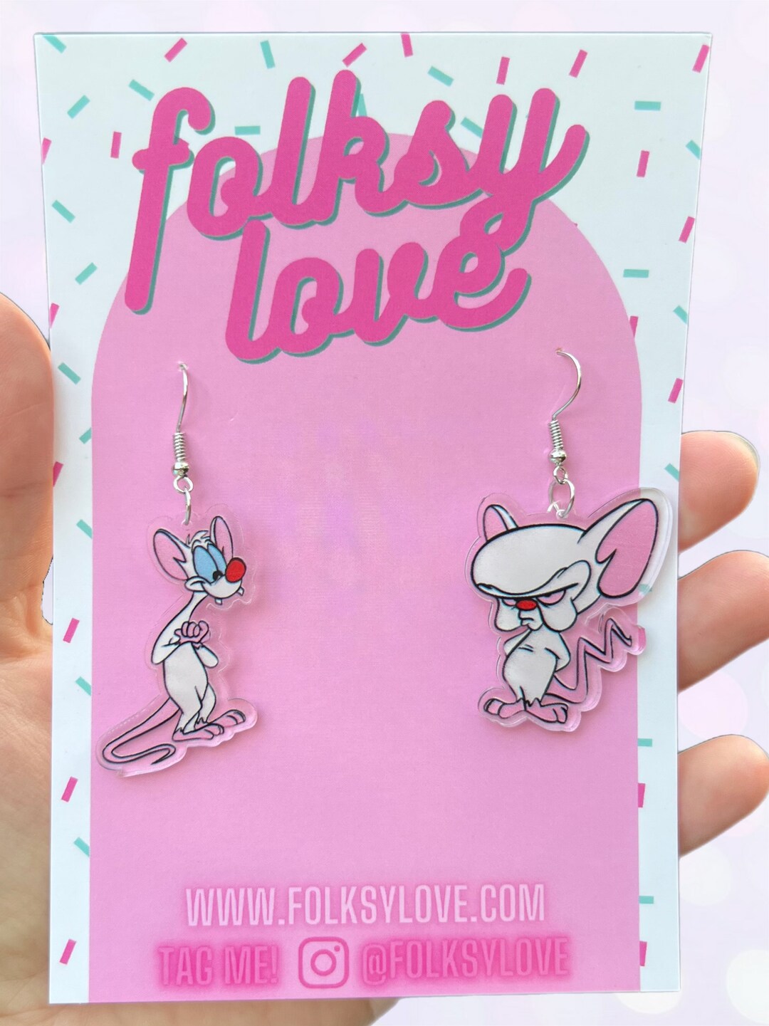 Lab Rats Cartoon Acrylic Earrings - Etsy