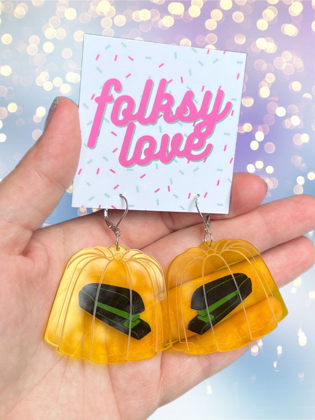 Stapler in Jello Acrylic Earrings - Etsy