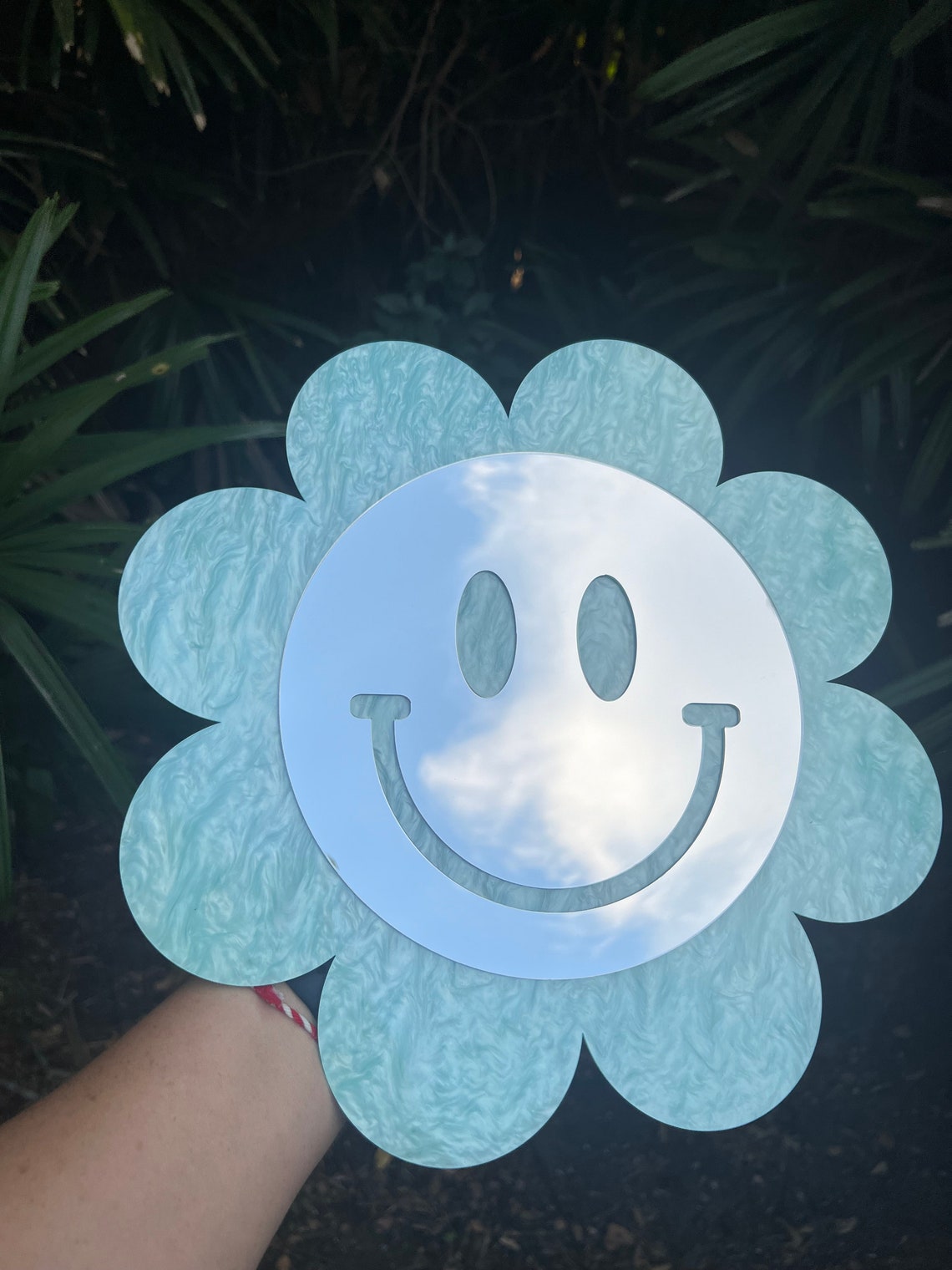 Smiley Daisy Wall Decor Acrylic Mirror Art - Etsy