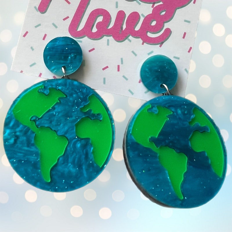 Earth Earring - Etsy