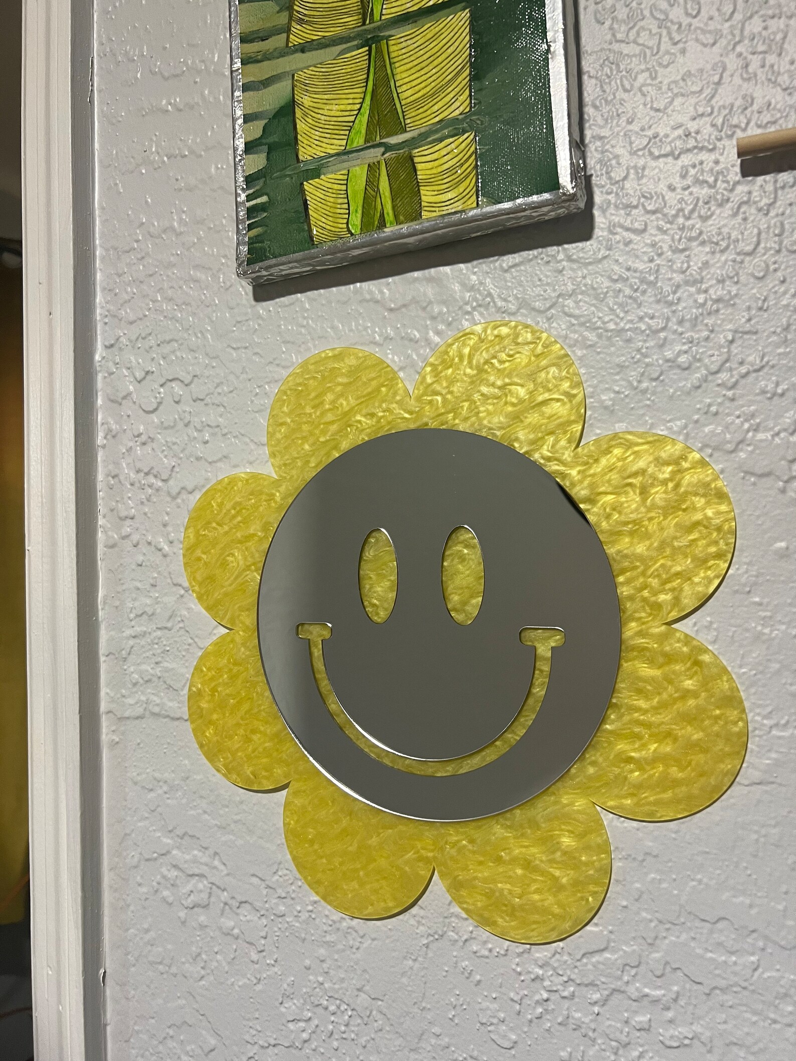 Smiley Daisy Wall Decor Acrylic Mirror Art - Etsy
