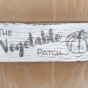 The Vegetable Patch Garden Sign, Rustic Wood Decor for Gardening Gift ...