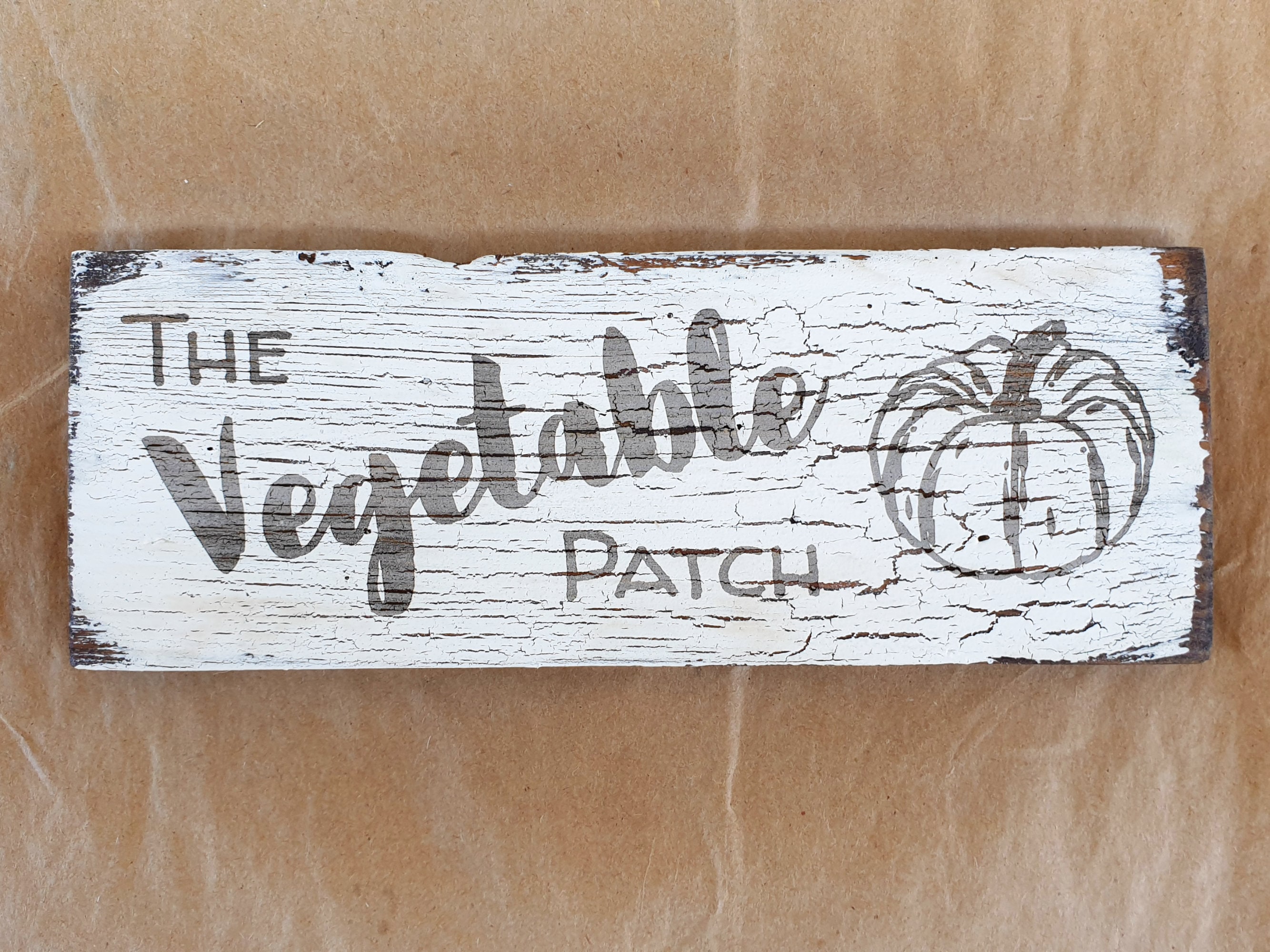 The Vegetable Patch Garden Sign, Rustic Wood Decor for Gardening Gift ...