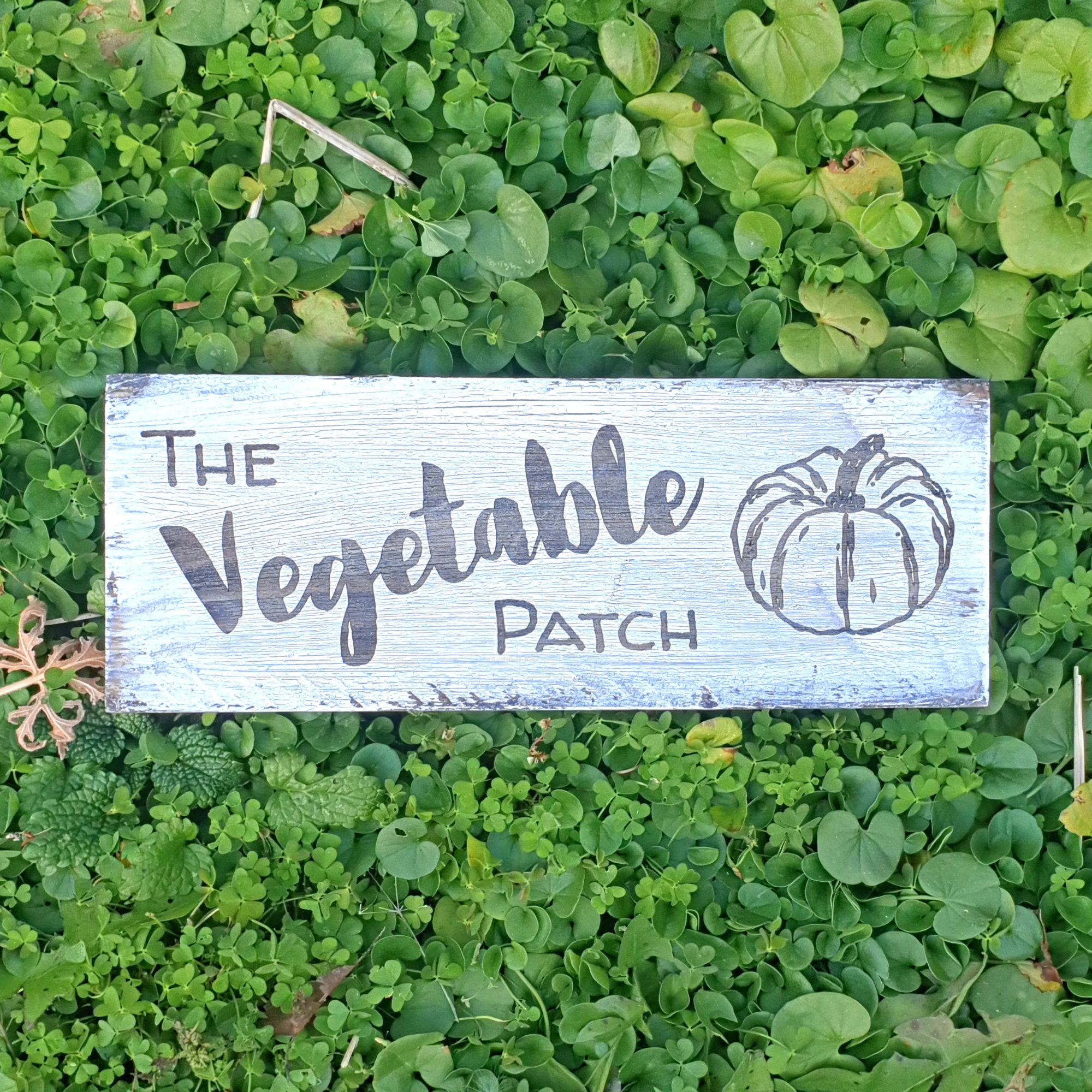 The Vegetable Patch Garden Sign, Rustic Wood Decor for Gardening Gift ...