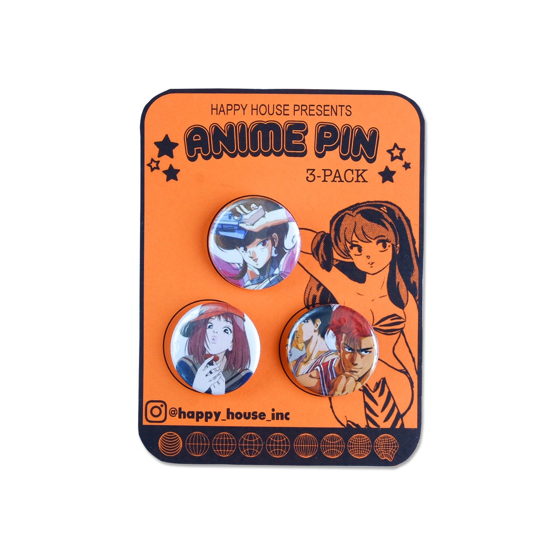 Anime Pin 3 Pack, Anime Buttons, Retro Anime, Anime Pinback Button - Etsy