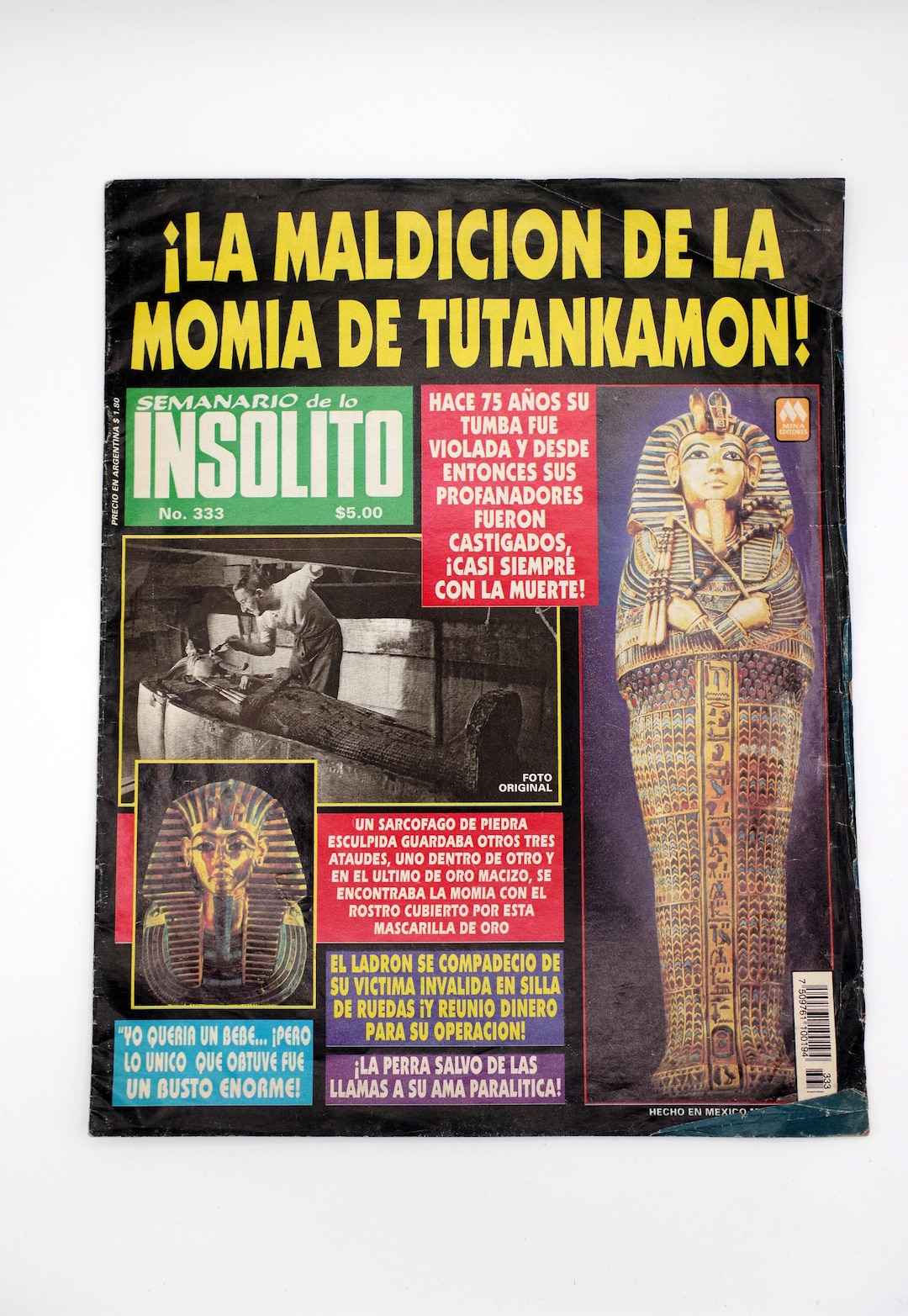 Vintage 1998 Tabloid "semanario De Lo Insolito" the Curse of King Tut ...