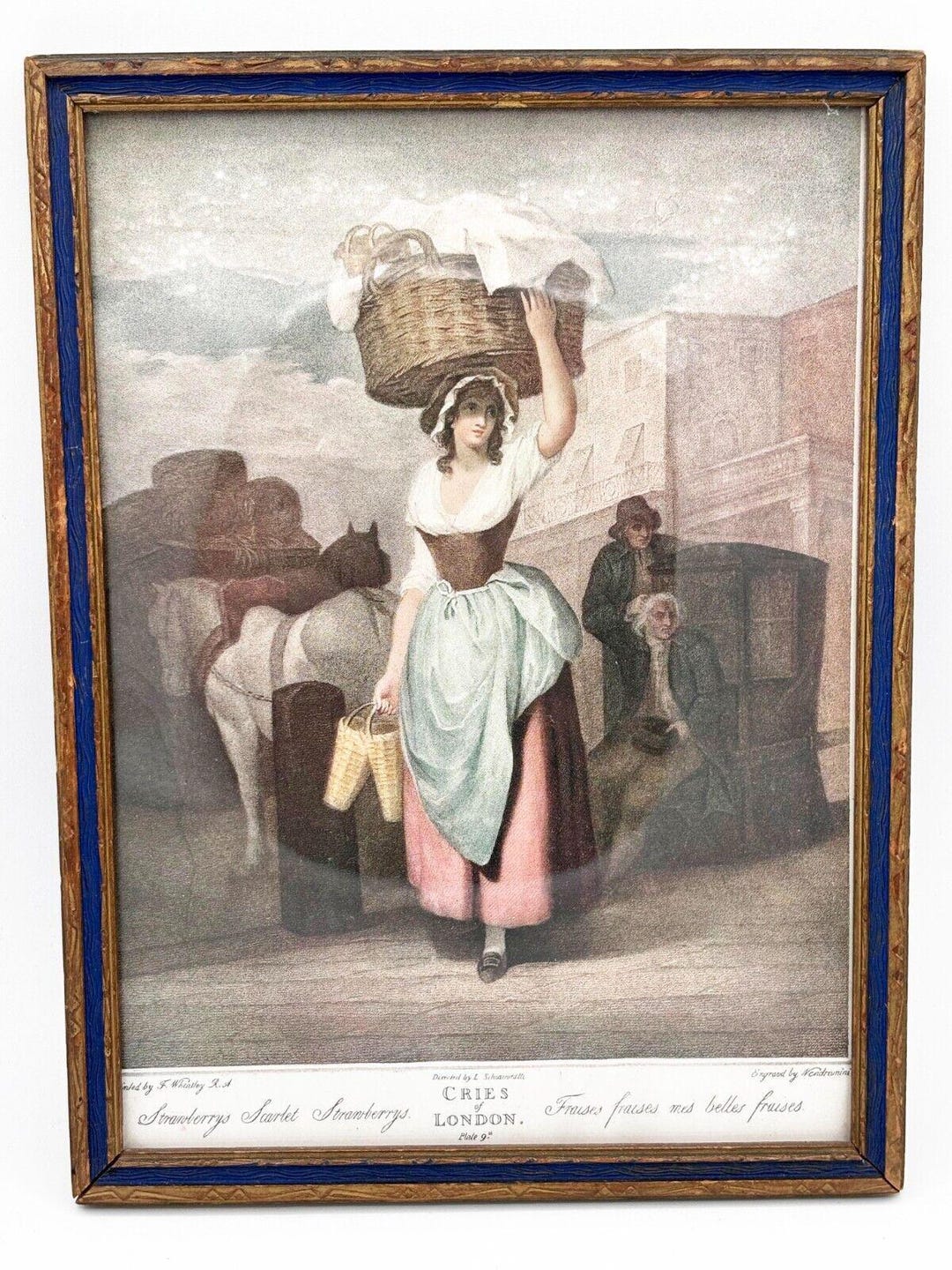 18th C Francis Wheatley Cries of London Scarlet Strawberberrys Antique ...